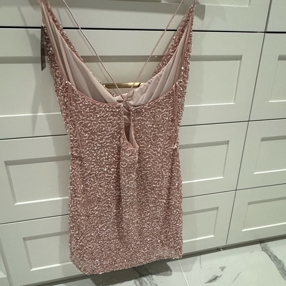 Retrofete | Dresses | Retrofete Mini Pink Sequin Dress | Poshmark